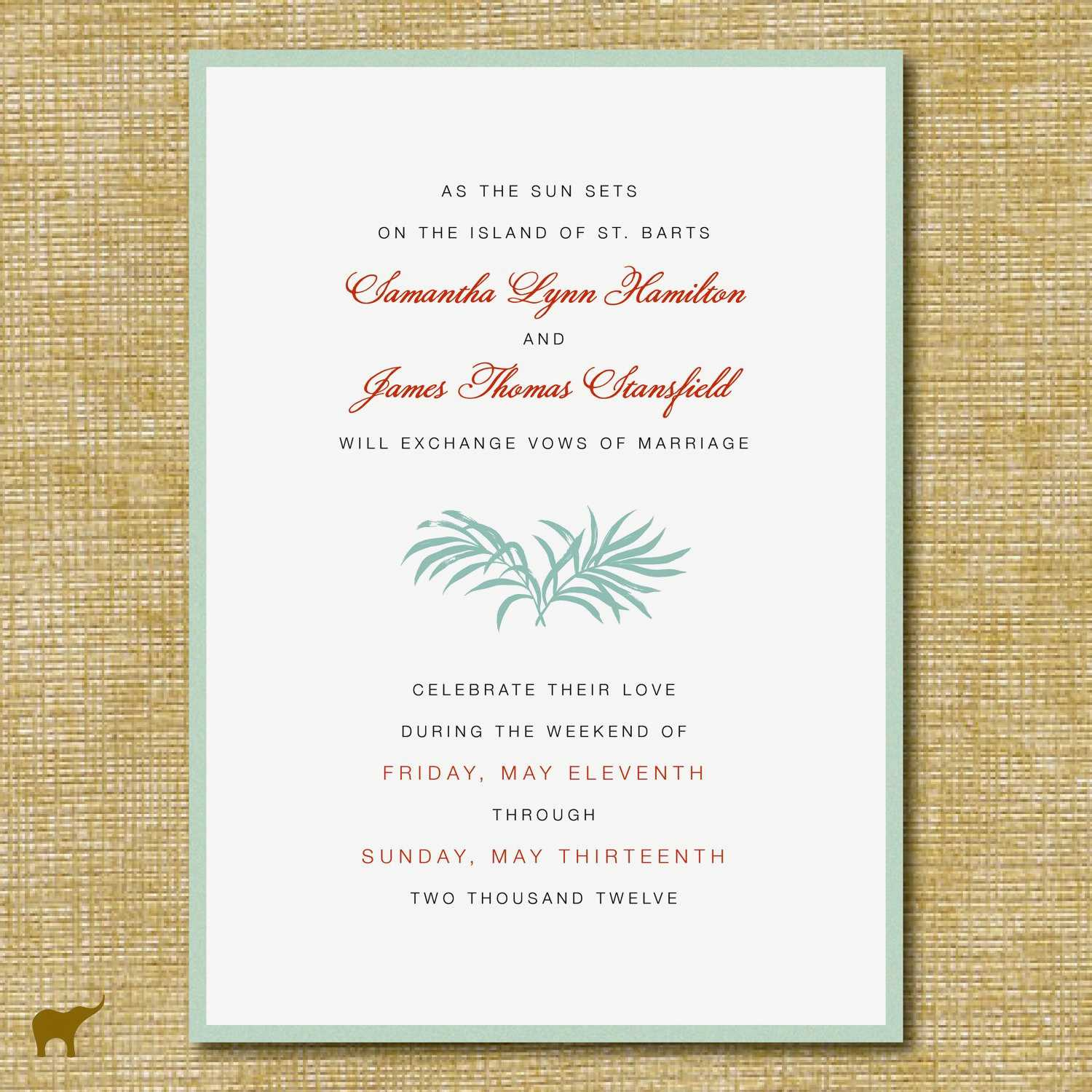 30+ Creative Picture of Beach Wedding Invitation Wording - denchaihosp.com