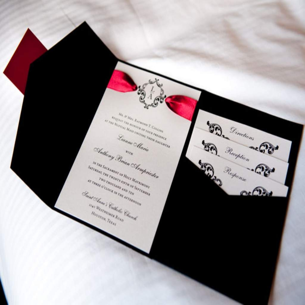 30+ Great Image of Black And Red Wedding Invitations - denchaihosp.com