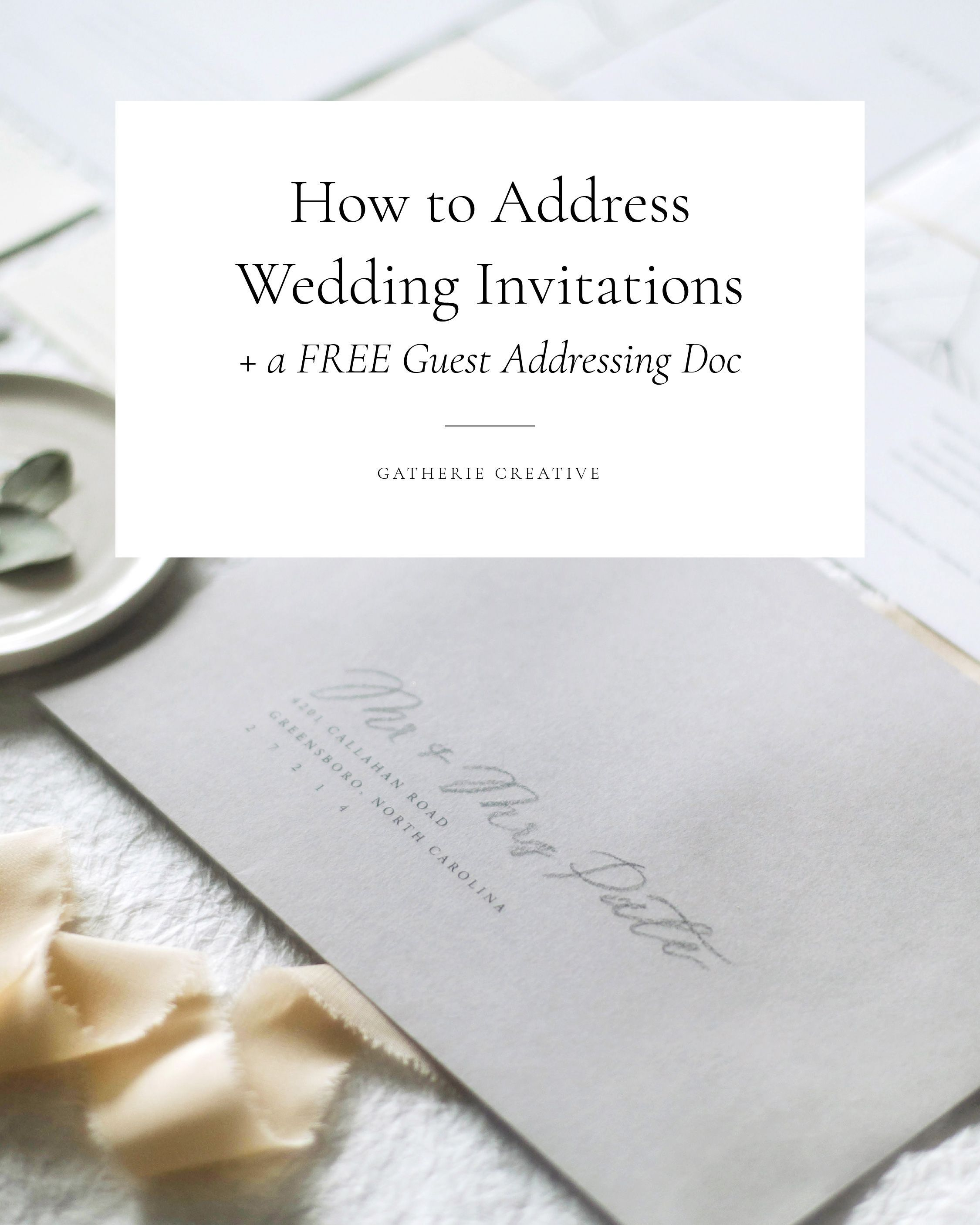 30+ Great Picture of How To Address Wedding Invitations With Guest ...