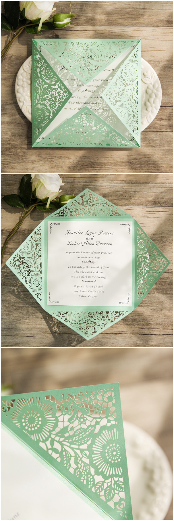 30+ Exclusive Photo of Mint Green Wedding Invitations - denchaihosp.com