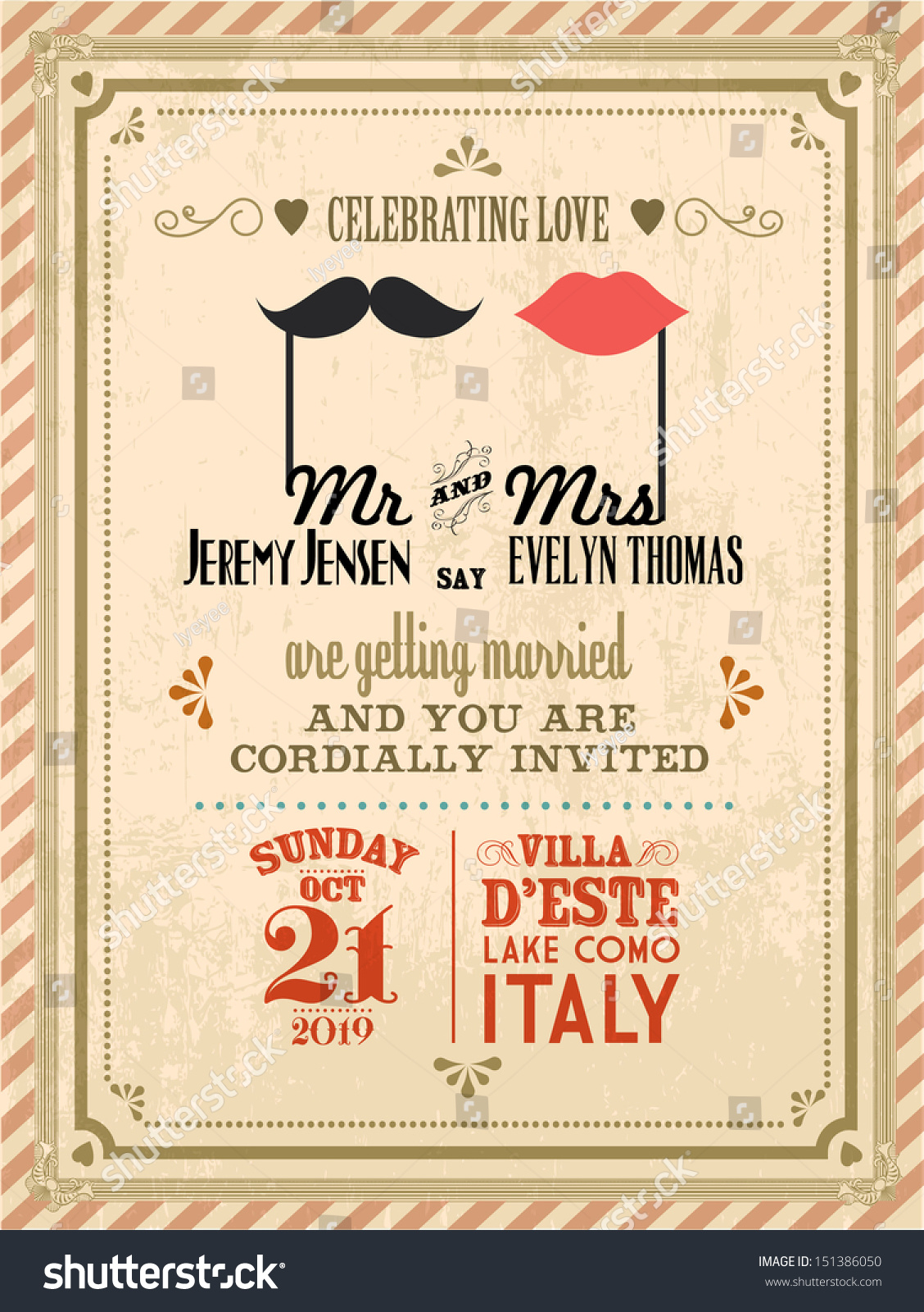 24+ Brilliant Photo of Retro Wedding Invitations - denchaihosp.com