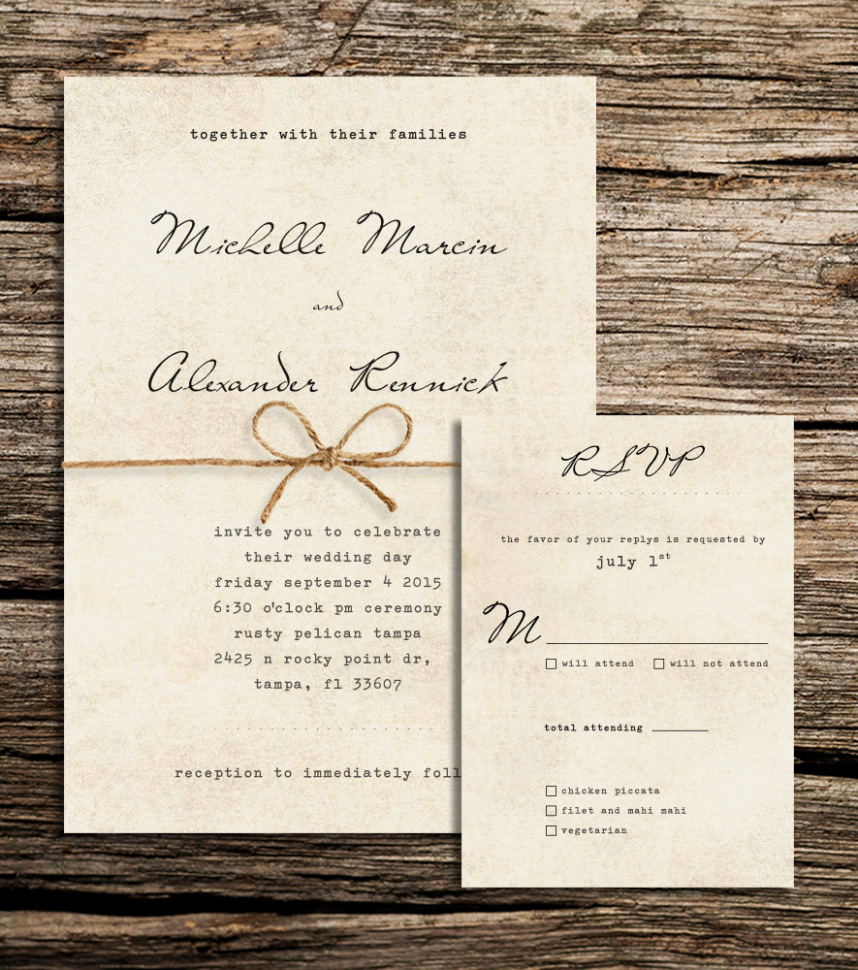 24+ Best Picture of Rustic Wedding Invitations Templates - denchaihosp.com