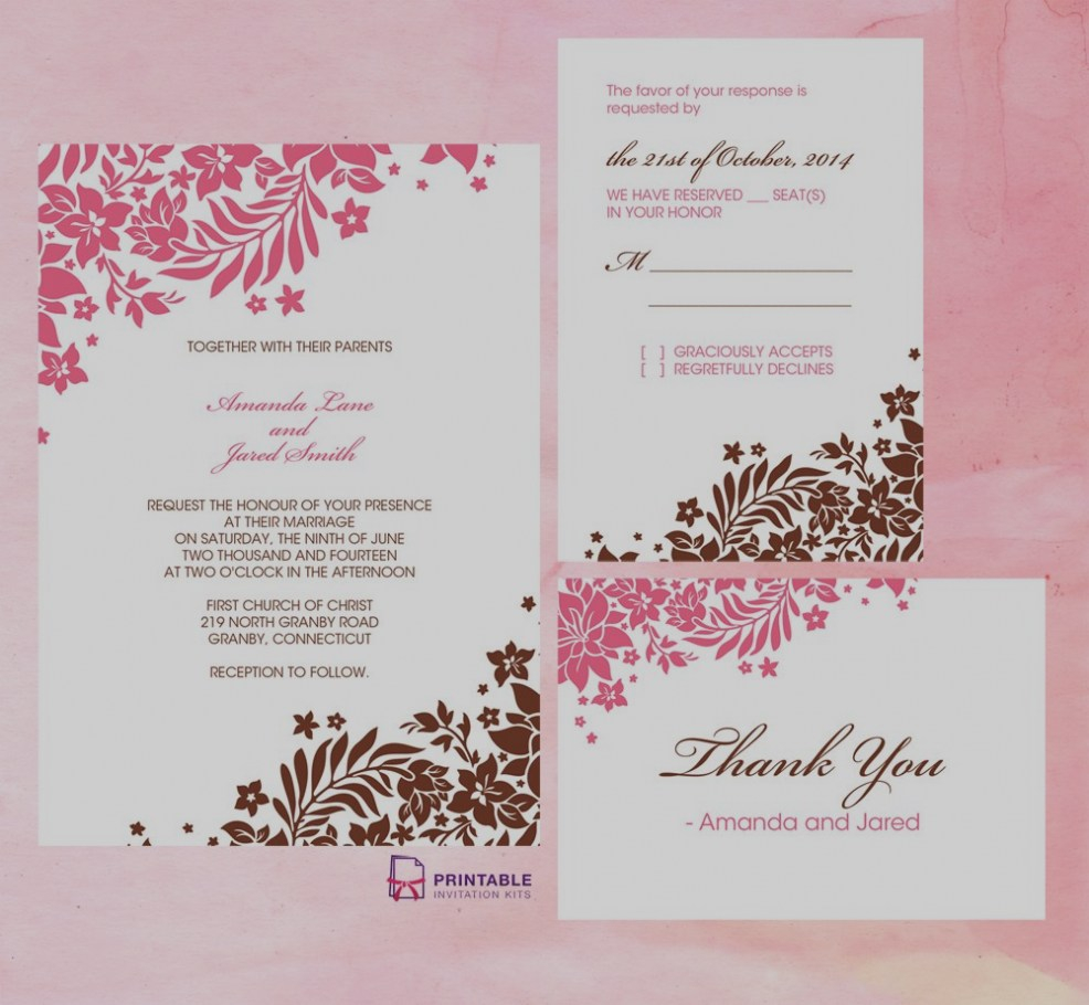 Wedding Invitations Kits 2019 Blank Wedding Invitation Kits ...