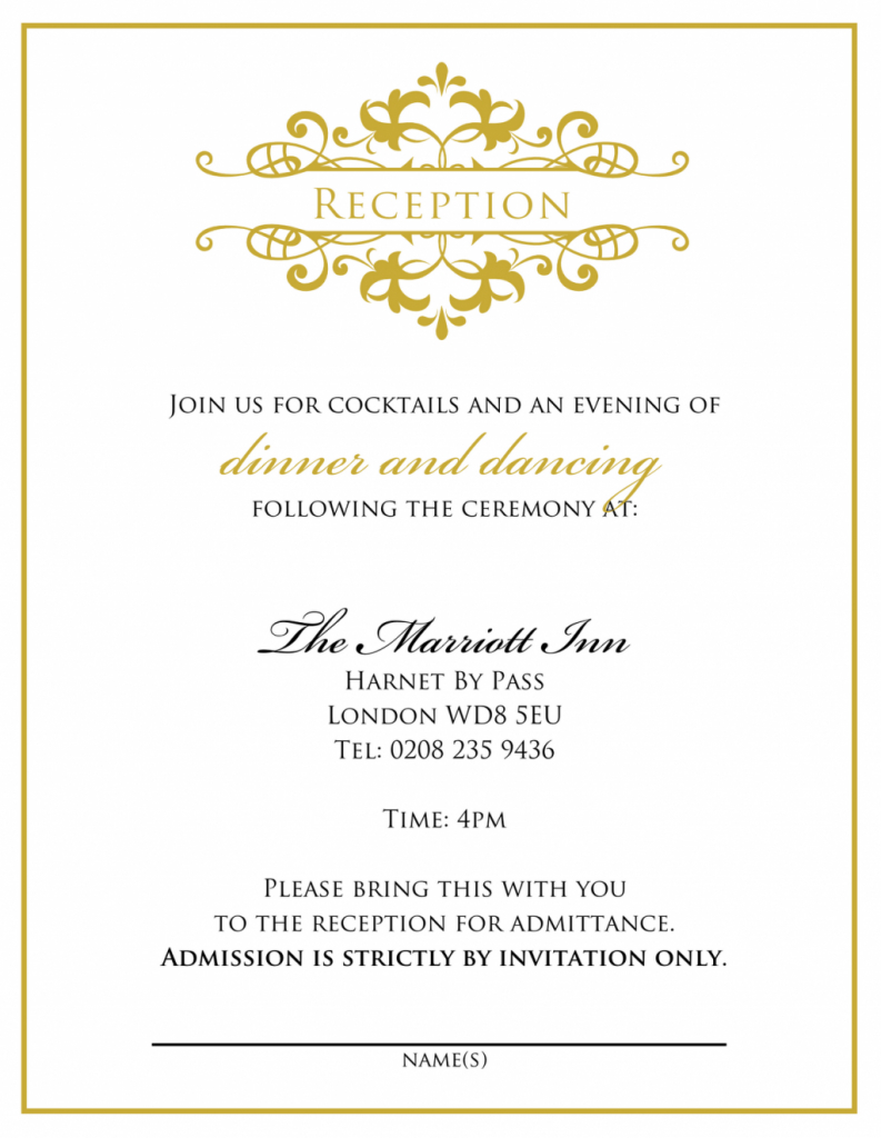 30+ Brilliant Image of Wedding Reception Invitation - denchaihosp.com